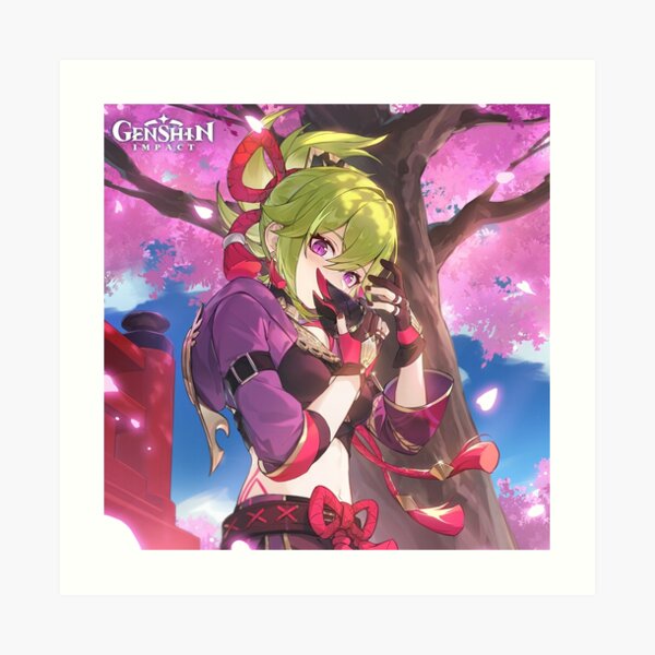 "Kuki Shinobu - Happy Birthday - Genshin Impact" Art Print for Sale by ...