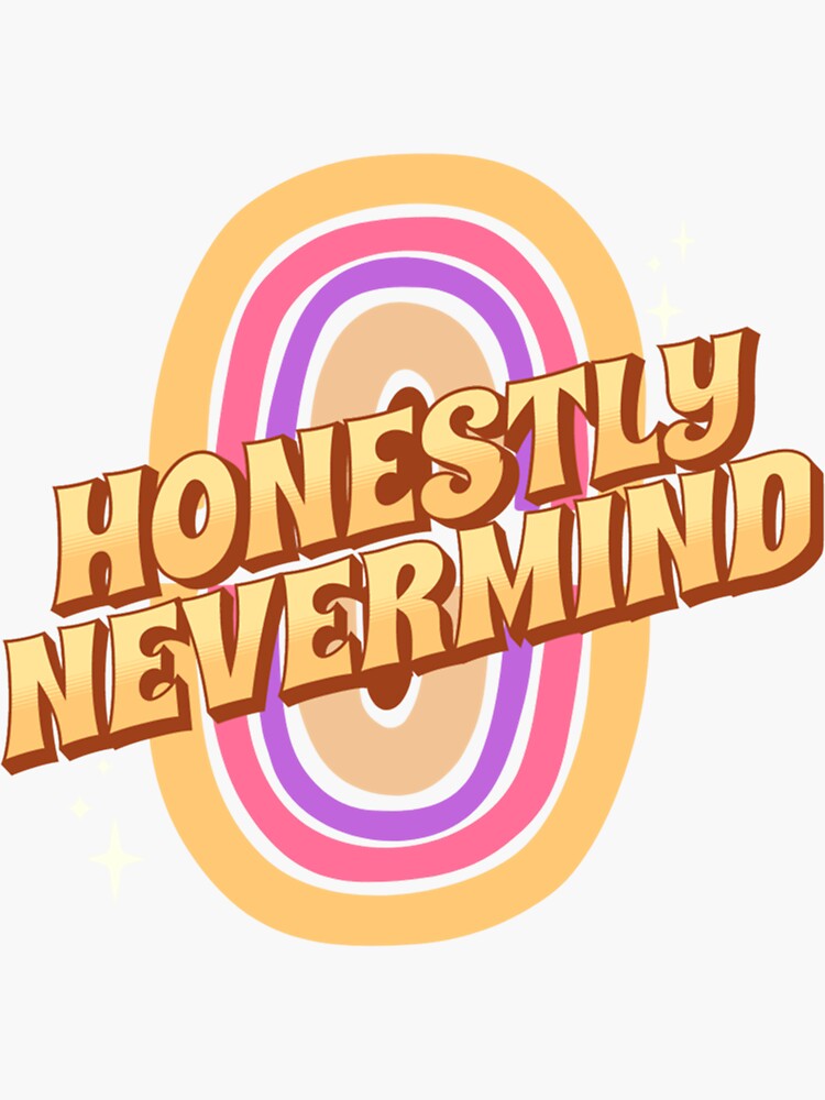 "Honestly Nevermind ,rainbow " Sticker for Sale by FlatIconss | Redbubble
