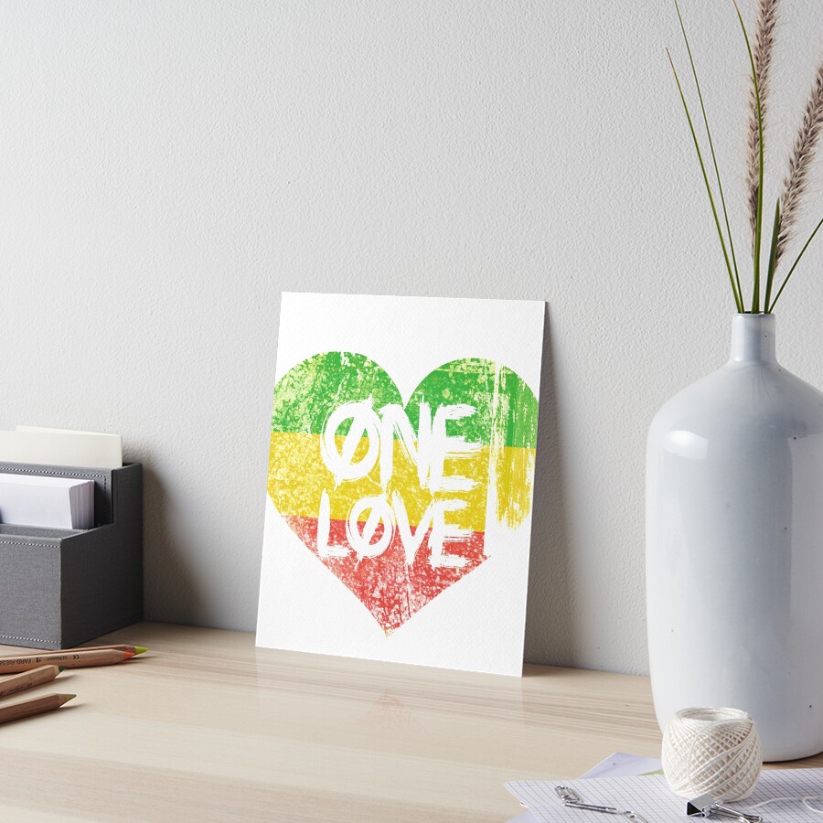 "One Love Rasta Heart" Art Board Print for Sale by ProximaB | Redbubble