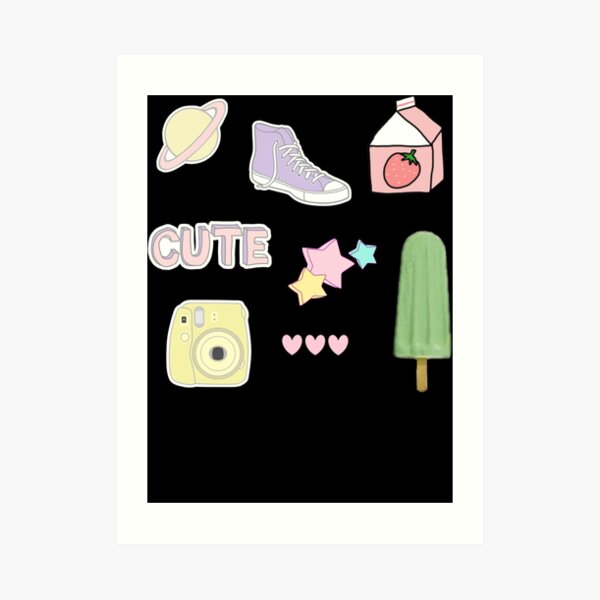 "Pastel Aesthetic Sticker Pack " Art Print for Sale by HelgaReinh ...