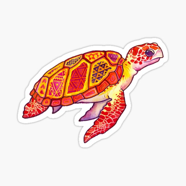 "Trippy Turtle" Sticker by jensgill | Redbubble