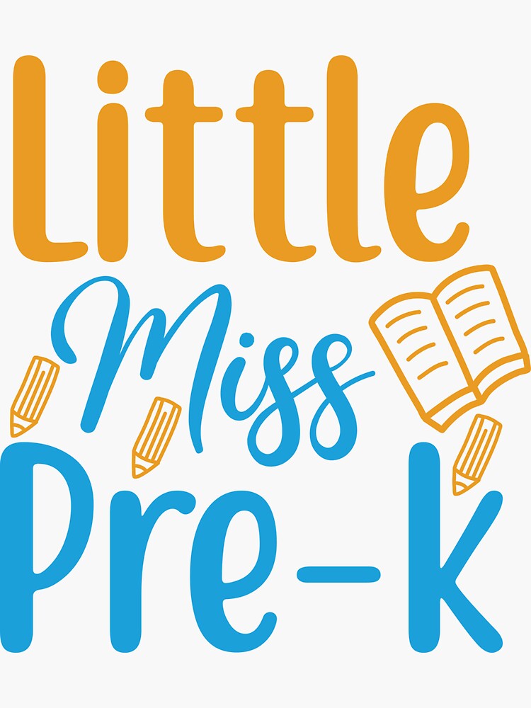 "Little Miss Pre K- Back to School Vibes" Sticker for Sale by ...