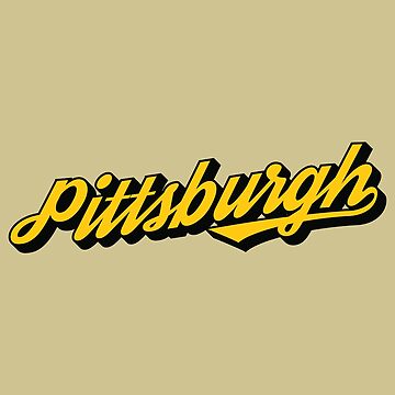 "Pittsburgh script" Sticker for Sale by Statim | Redbubble