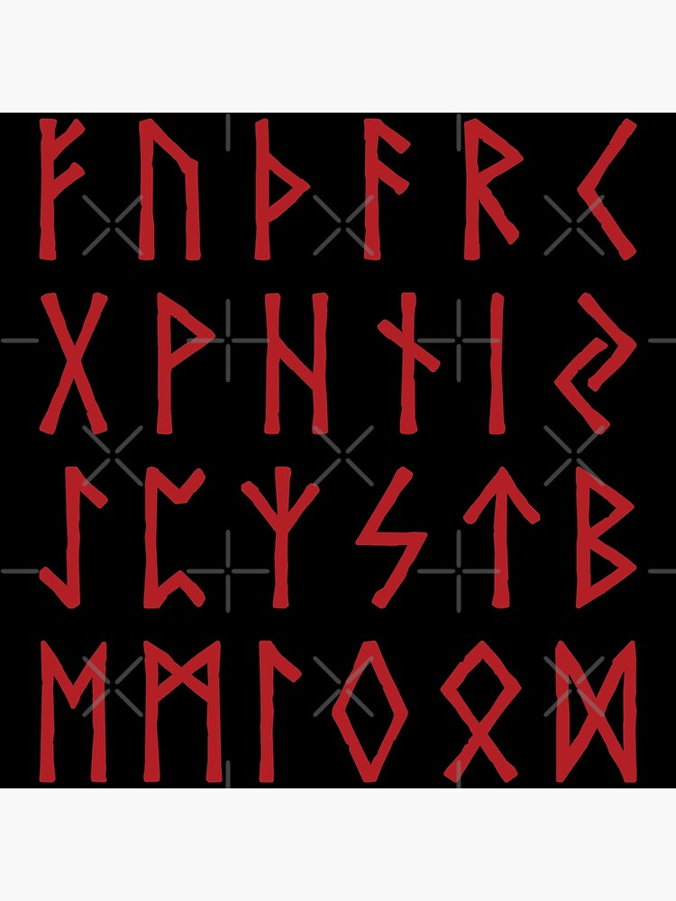 "Viking Runes - The Runic Alphabet" Poster for Sale by iscaStudioArt ...
