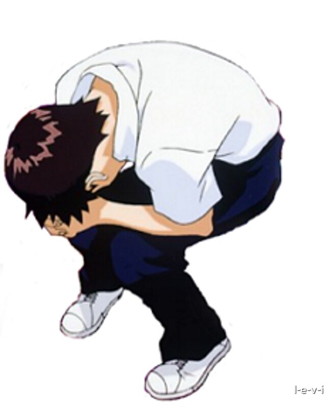 "shinji crying" by l-e-v-i | Redbubble