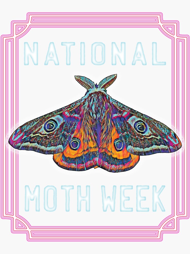 "national moth week " Sticker for Sale by DESPABLOC | Redbubble