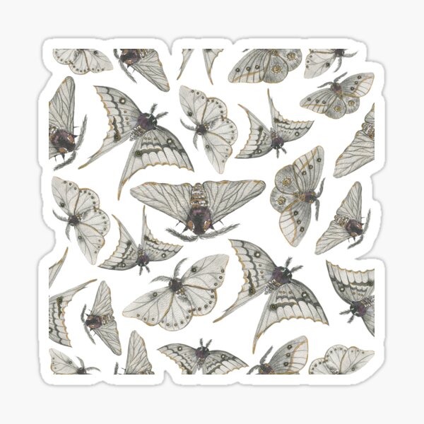 "Spooky Moths Gothic Aesthetic Halloween" Sticker for Sale by ...