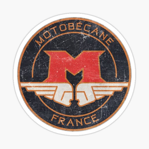 "MOTOBÉCANE . Retro Badge" Sticker for Sale by rapazdesigns | Redbubble