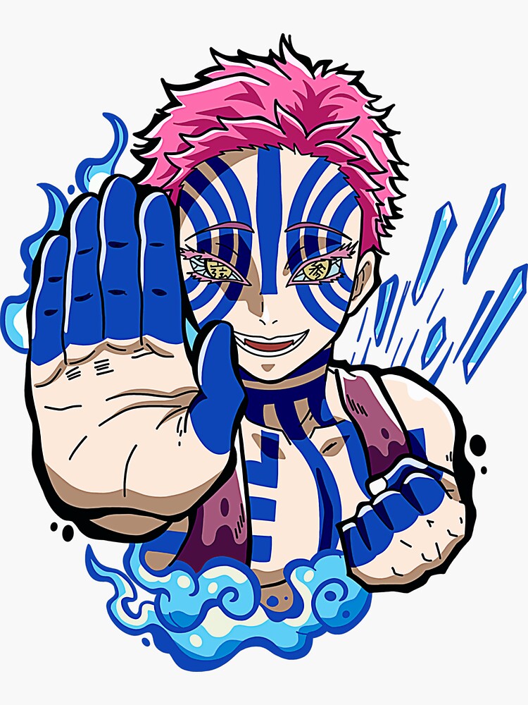 "Akaza " Sticker for Sale by adrianeteno | Redbubble