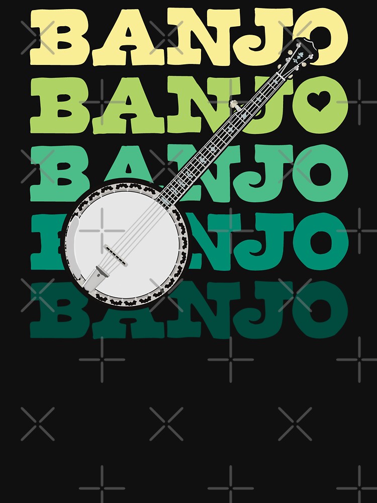 "Green Ombre Coloured Banjo Word Repeated with Resonator Banjo ...