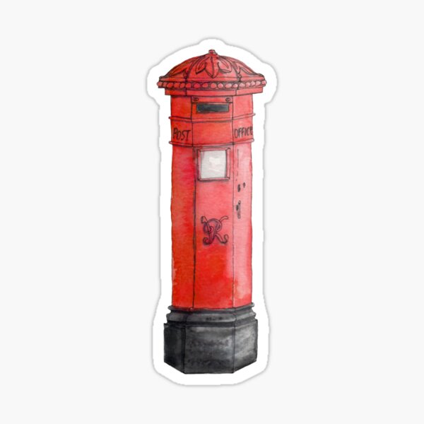 "Red Post Box " Sticker for Sale by rosieredbox | Redbubble