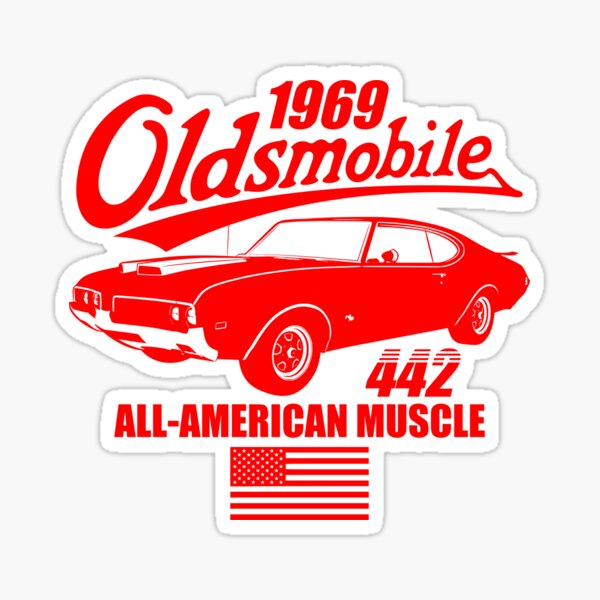 "1969 Oldsmobile 442" Sticker for Sale by DiabloLavori | Redbubble