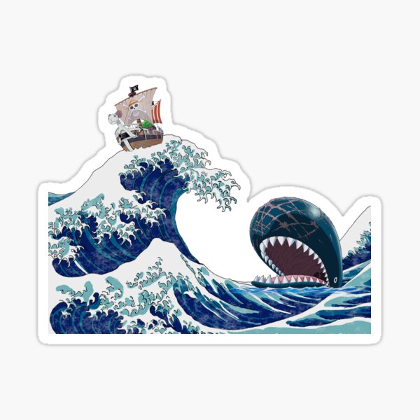 Pegatina «Fan art de One Piece Laboon y Going Merry Great Wave de ...