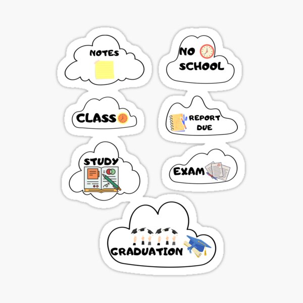 "STUDY Digital Stickers for Goodnotes Planner School" Sticker for Sale ...