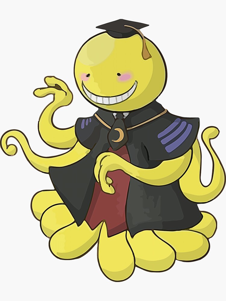 "Assassination classroom Angry Koro Sensei evil and mad" Sticker for ...