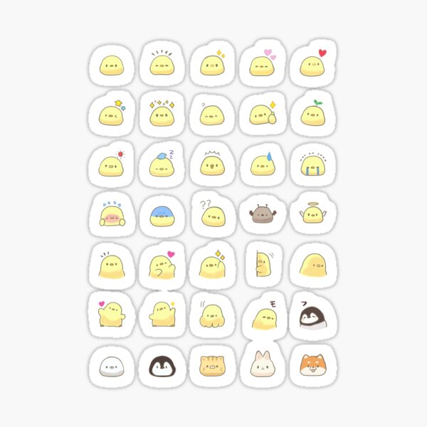 "Kawaii pattern | kawaii chick" Sticker for Sale by Kawaii-zoo | Redbubble