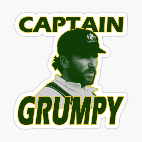 "Allan Border - 'Captain Grumpy'" Sticker for Sale by Retro-Flow ...