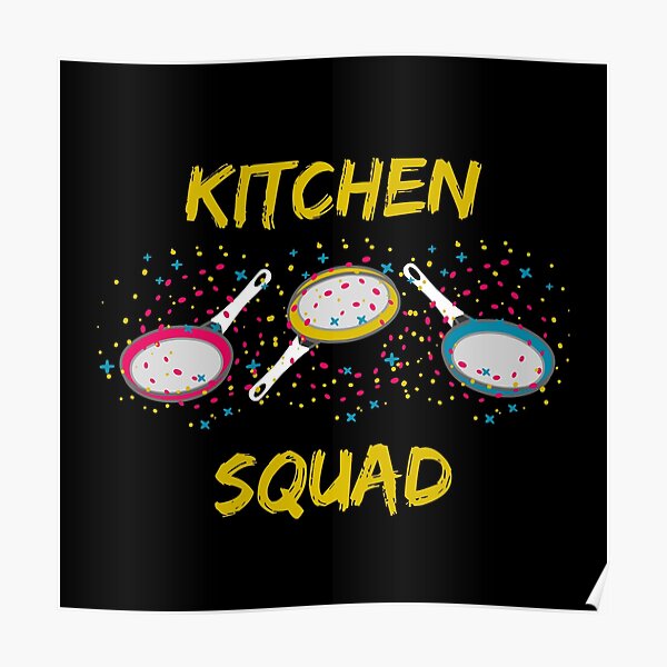 "Kitchen Squad Yellow Letters Pansexual Meme In Black" Poster for Sale ...