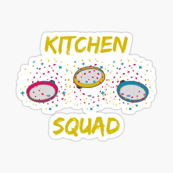 "Kitchen Squad Yellow Letters Pansexual Meme In Black" Sticker for Sale ...