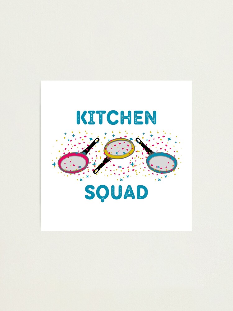 "Kitchen Squad With Blue Letters Pansexual Meme" Photographic Print for ...