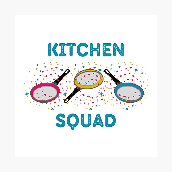 "Kitchen Squad With Blue Letters Pansexual Meme" Photographic Print for ...