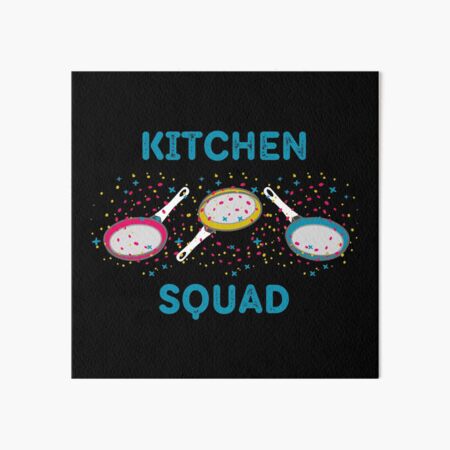"Kitchen Squad With Blue Letters Pansexual Meme In Black" Art Board ...