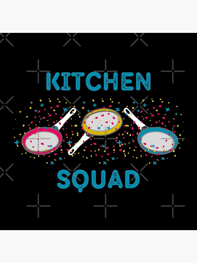 "Kitchen Squad With Blue Letters Pansexual Meme In Black" Poster for ...