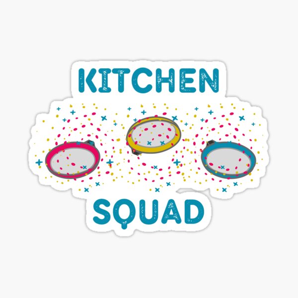"Kitchen Squad With Blue Letters Pansexual Meme In Black" Sticker for ...