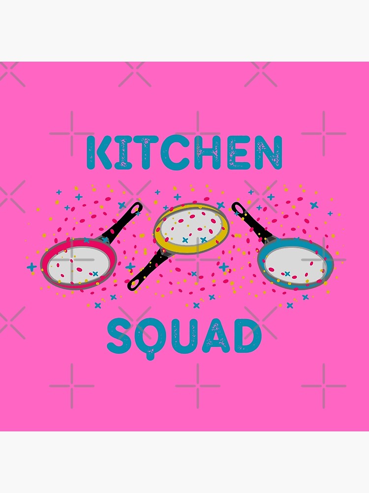 "Kitchen Squad With Blue Letters Pansexual Meme In Pink" Poster for ...