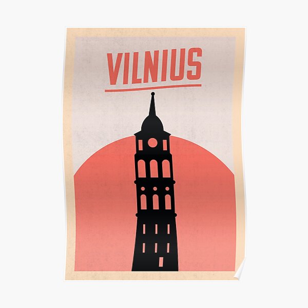 "Vilnius Lithuania Travel" Poster for Sale by meehowlis | Redbubble
