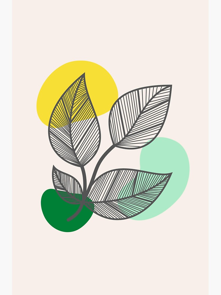 " Abstract Plant Line Art" Sticker for Sale by Upliftme | Redbubble