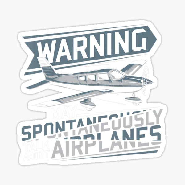 "Airplane Lover Men Boys Kids Aviation Pilot" Sticker for Sale by ...