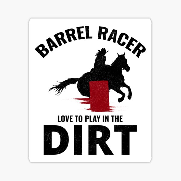 "Barrel Racer Rodeo Racing Horse Riding Race Funny" Sticker for Sale by ...