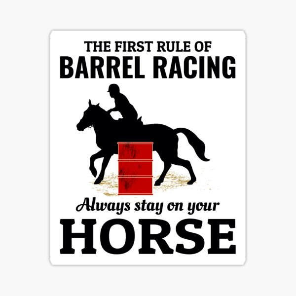 "Barrel Racer Rodeo Racing Horse Riding Race Funny" Sticker for Sale by ...
