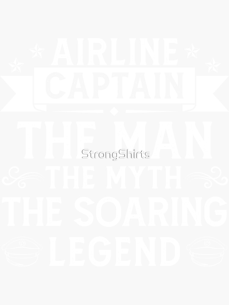 "Airline Captain Funny Aviation Aircraft For Pilot In Command" Sticker ...