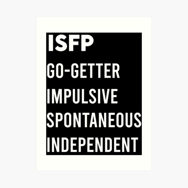"isfp traits| isfp quotes" Art Print for Sale by dreamerpandaa | Redbubble