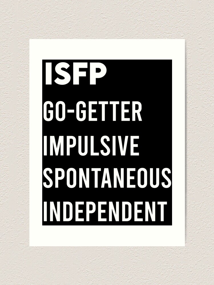 "isfp traits| isfp quotes" Art Print for Sale by dreamerpandaa | Redbubble