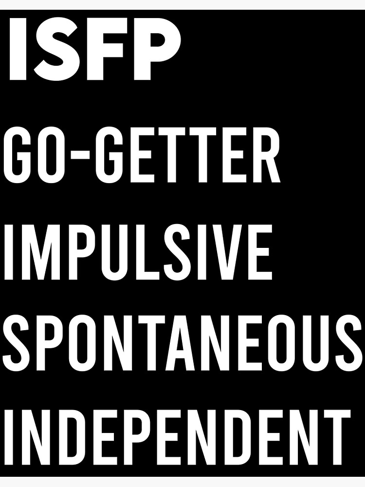 "isfp traits| isfp quotes" Art Print for Sale by dreamerpandaa | Redbubble