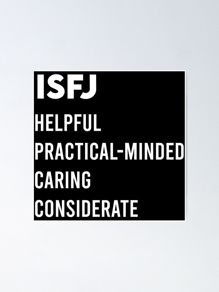 "isfj traits |isfj quotes" Poster for Sale by dreamerpandaa | Redbubble