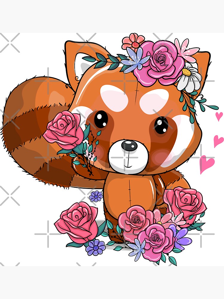 Imán «Red Panda Slim Fit, pandas, panda de dibujos animados ...