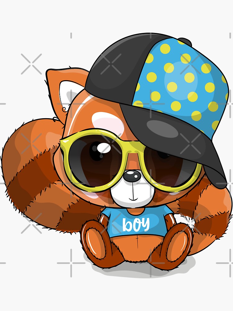 Pegatina « Red Panda Slim Fit, pandas, panda de dibujos animados ...
