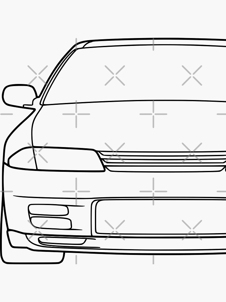 "Nissan Skyline R32 GTR black lines" Sticker for Sale by EdimDesign ...