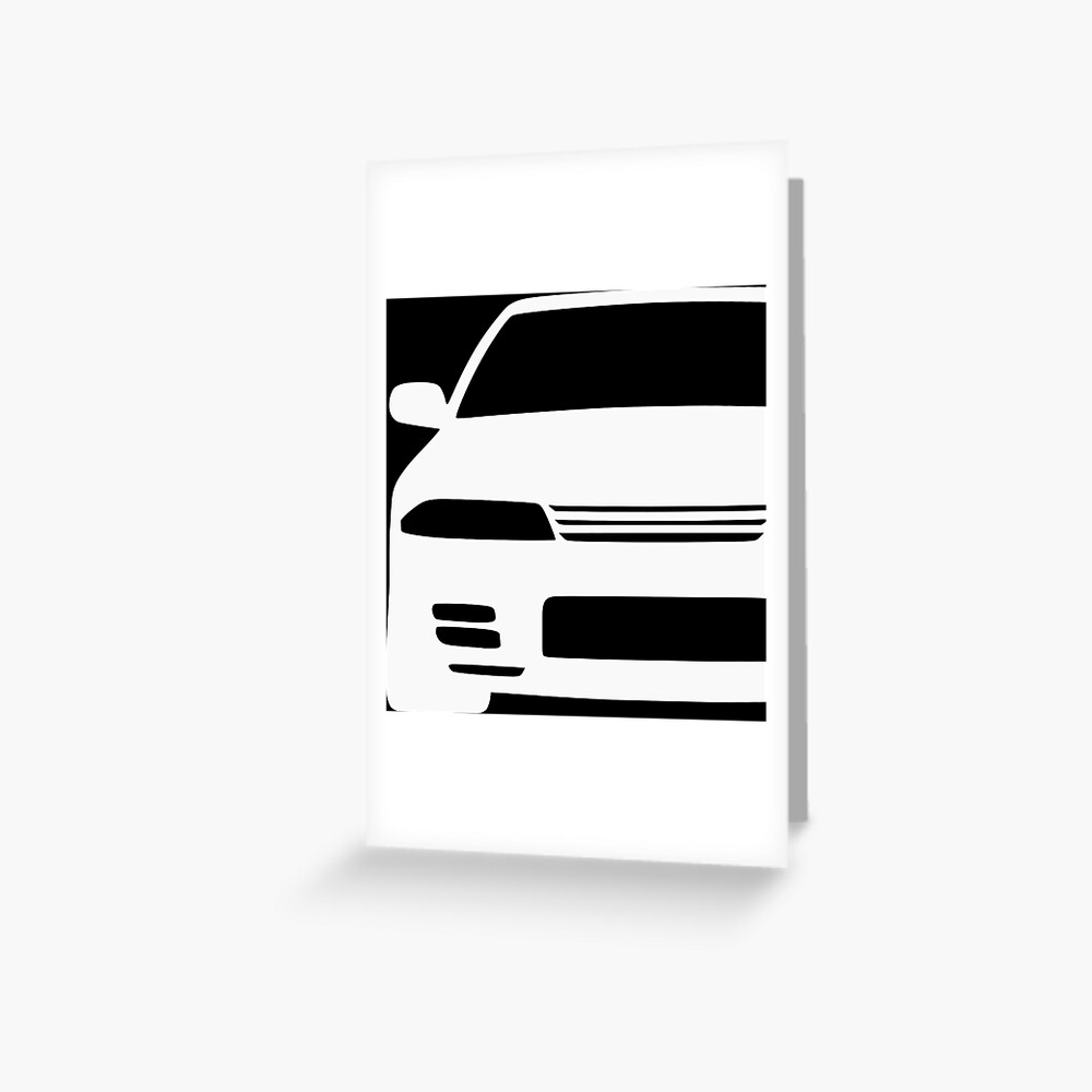 "Nissan Skyline R32 GTR white silhouette" Greeting Card for Sale by ...