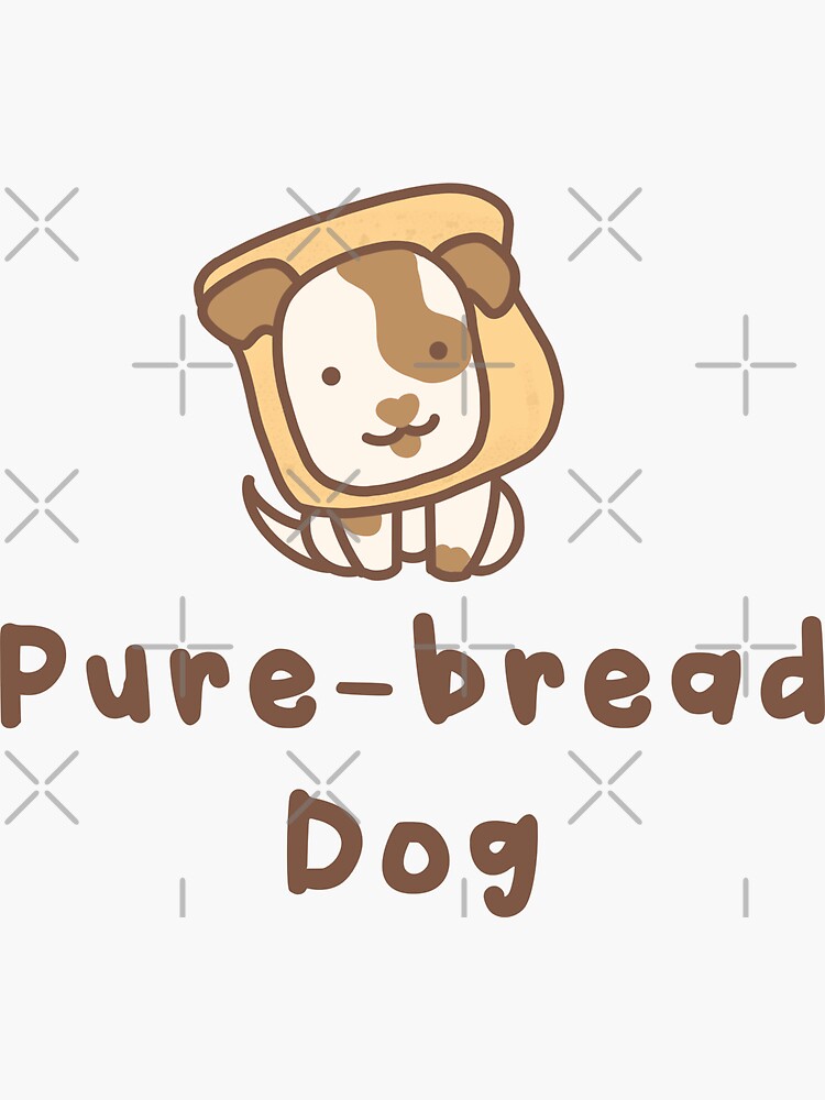 "Pure-bread Dog" Sticker for Sale by PawwPawwPurr | Redbubble