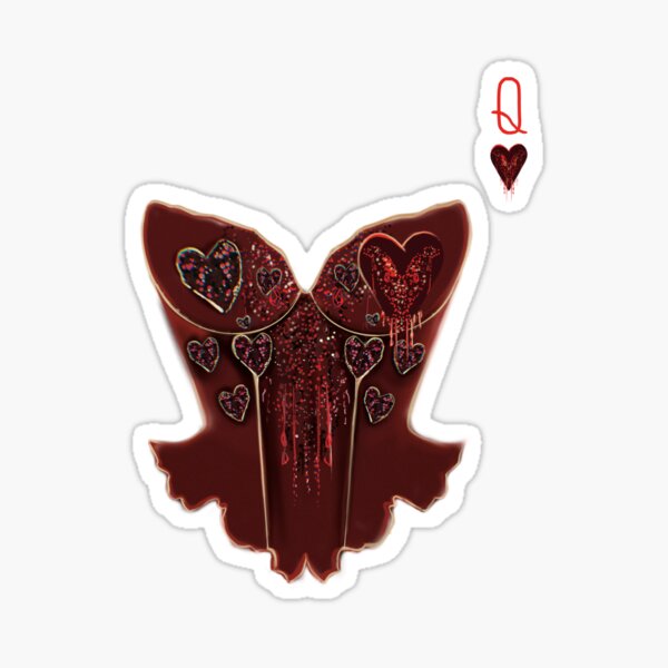 "Queen of hearts" Sticker for Sale by xsaxsandra | Redbubble