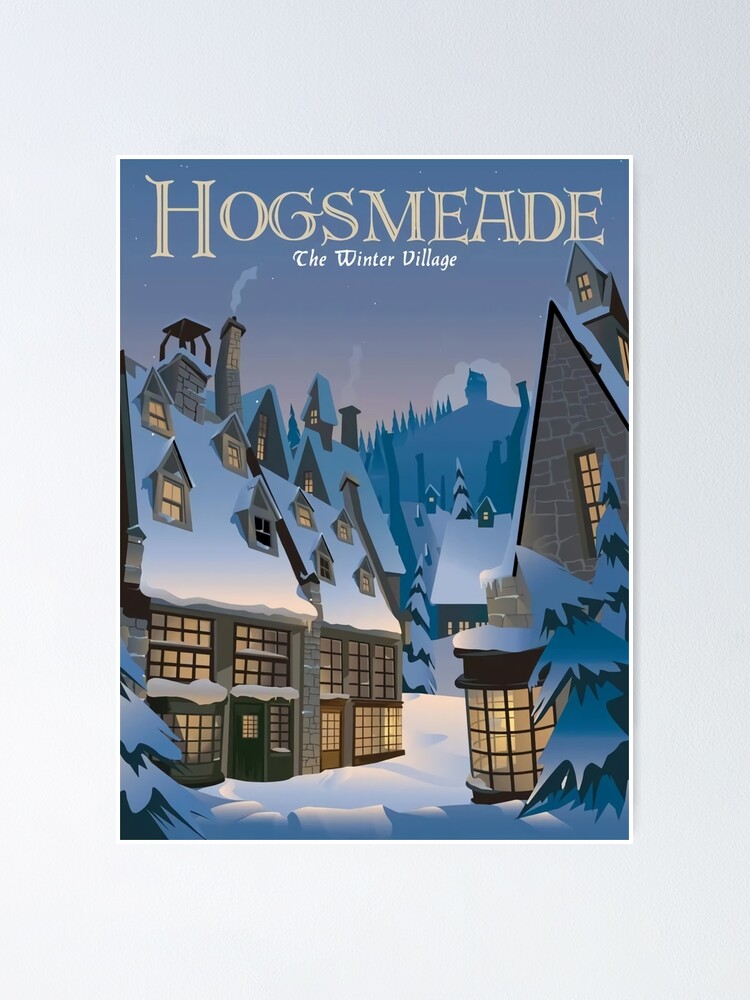 "Hogsmeade The Winter Village Travel poster" Poster for Sale by ...
