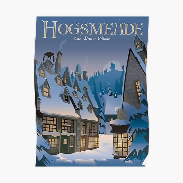 "Hogsmeade The Winter Village Travel poster" Poster for Sale by ...