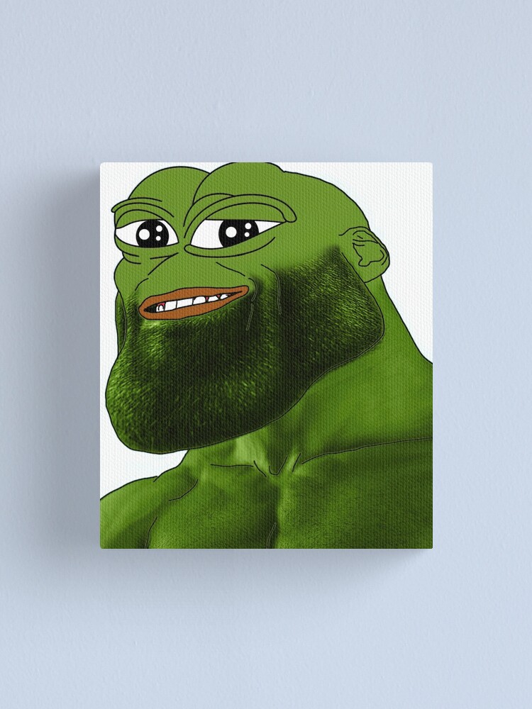 "Giga Chad Meme Pepe Edition" Canvas Print for Sale by Pixel-Turtle ...
