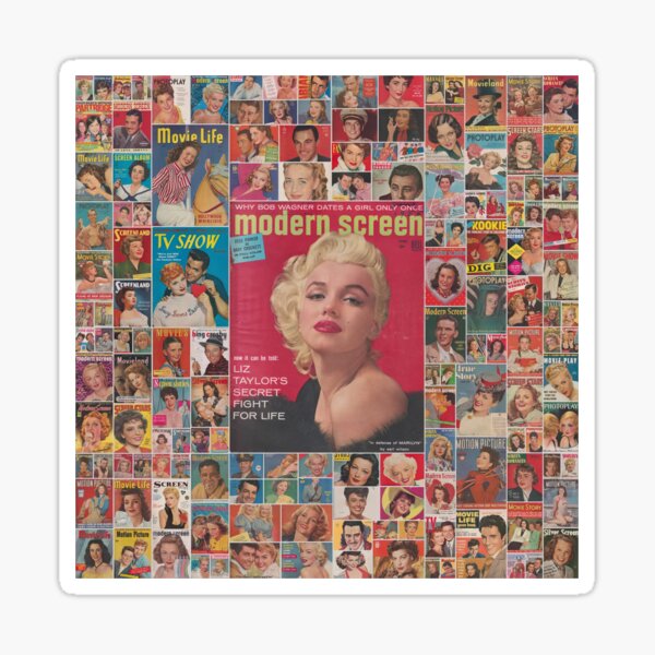 "Vintage Movie Magazine Covers" Sticker for Sale by JAcob8654 | Redbubble