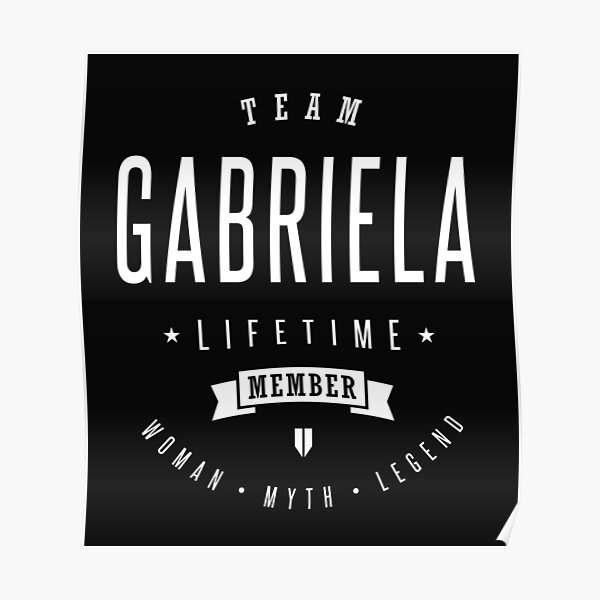 "Gabriela" Poster for Sale by cidolopez | Redbubble